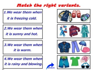 Weather and clothes | PPT