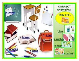 School and school objects | PPT