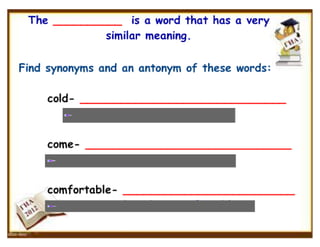 Vocabulary. A thesaurus. Synonyms/Antonyms | PDF