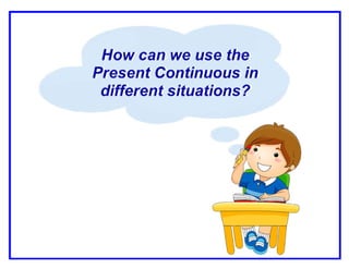 Present Continuous and its usage in situations | PPT
