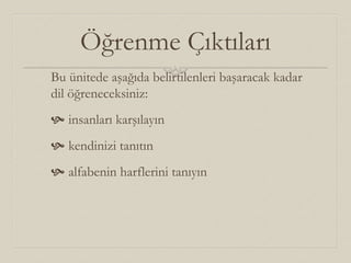 İngilizce unit1 ayse | PPTX