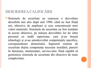 Inginer sisteme de securitate | PPT