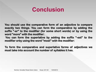 Comparative and Superlative Adjectives | PPT