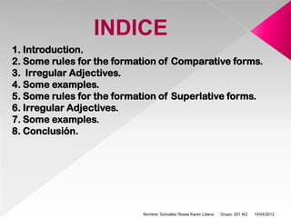 Comparative and Superlative Adjectives | PPT