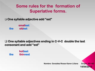 Comparative and Superlative Adjectives | PPT