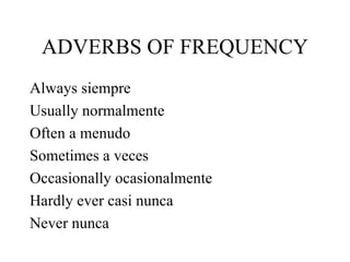 Adverbs of frequency | PPT