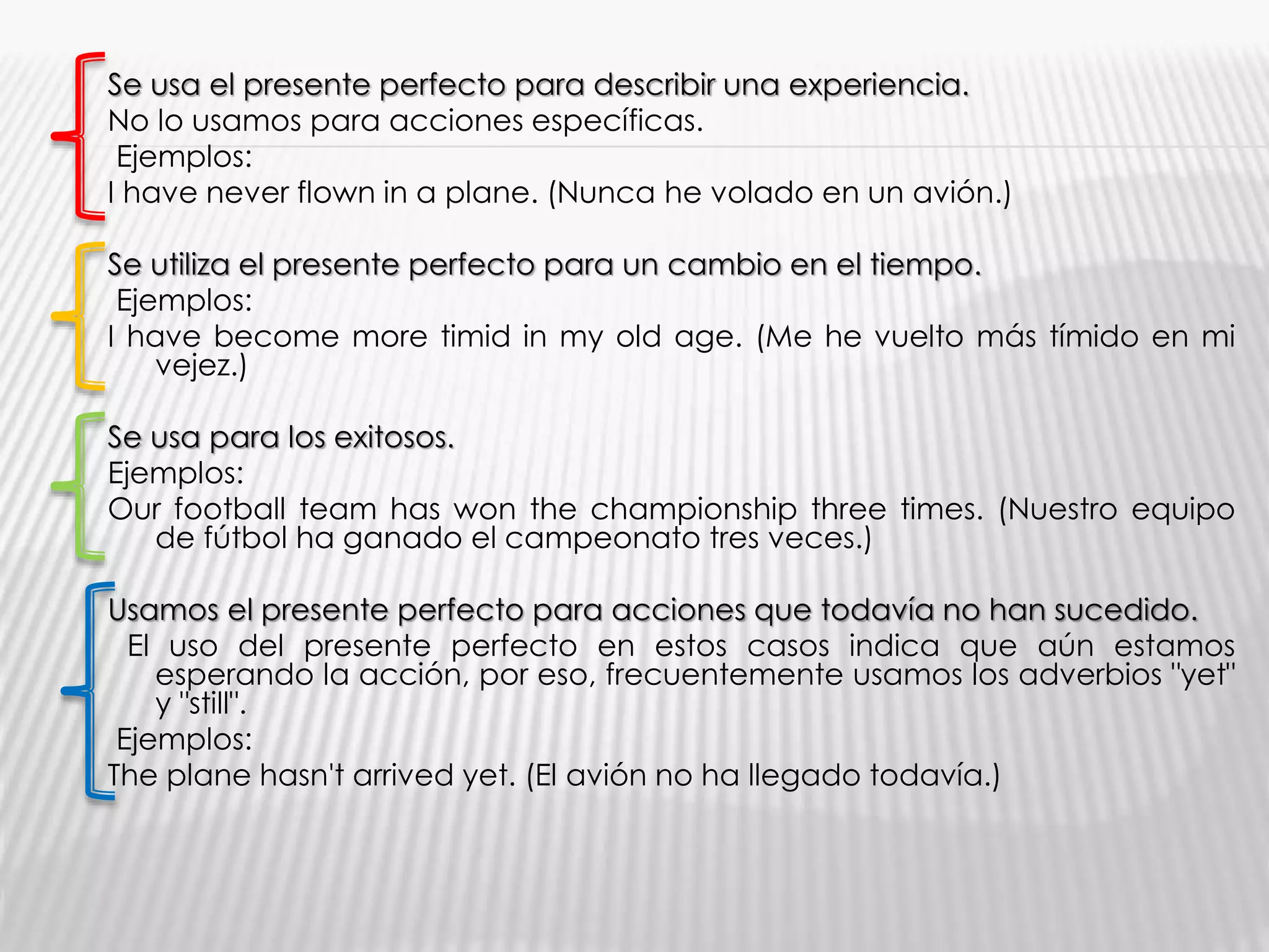 GRAMÁTICA DEL PRESENTE PERFECTO | PPTX