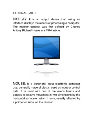 Ingles | DOCX | Computer Peripherals | Computing