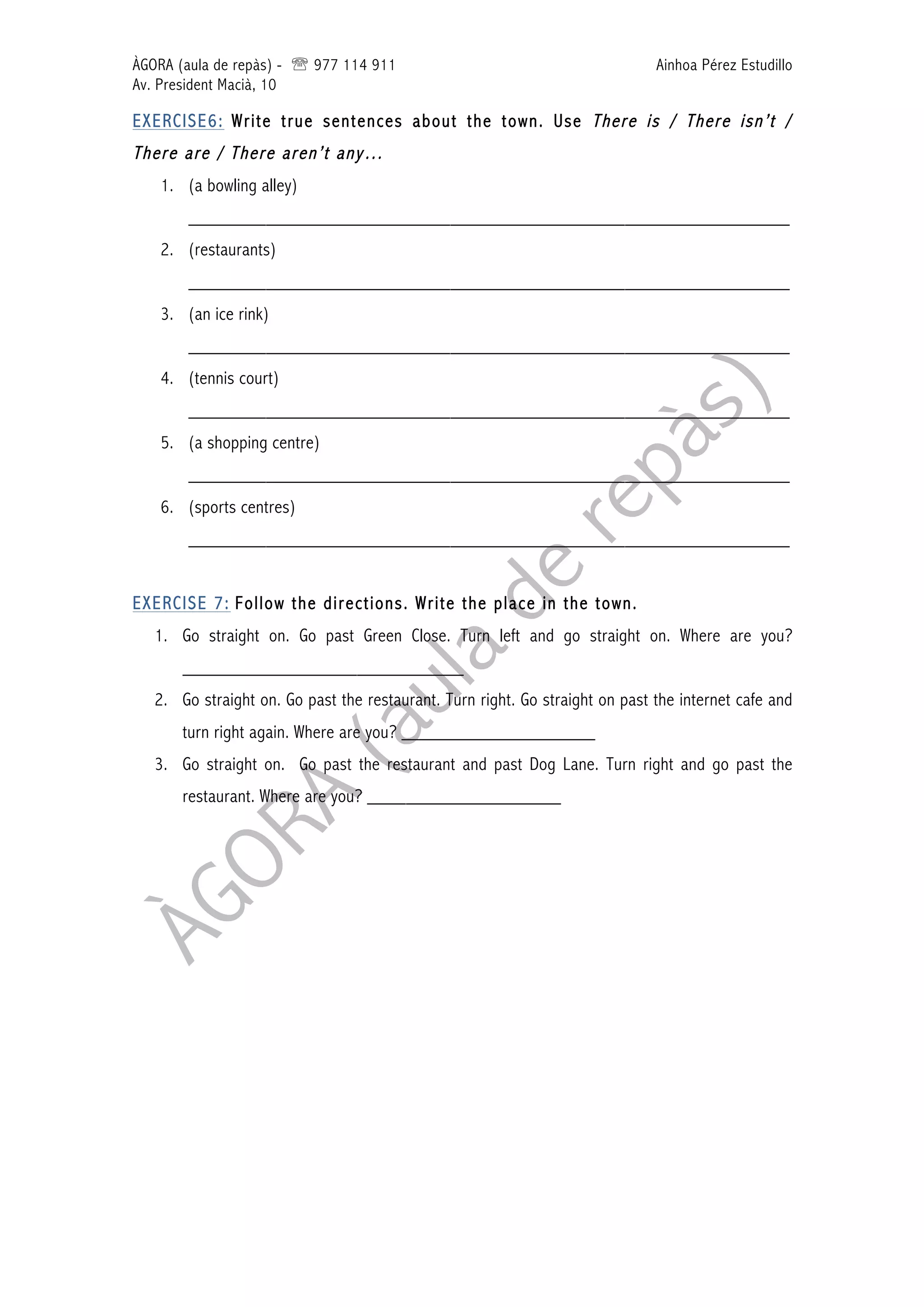 English - My city | PDF