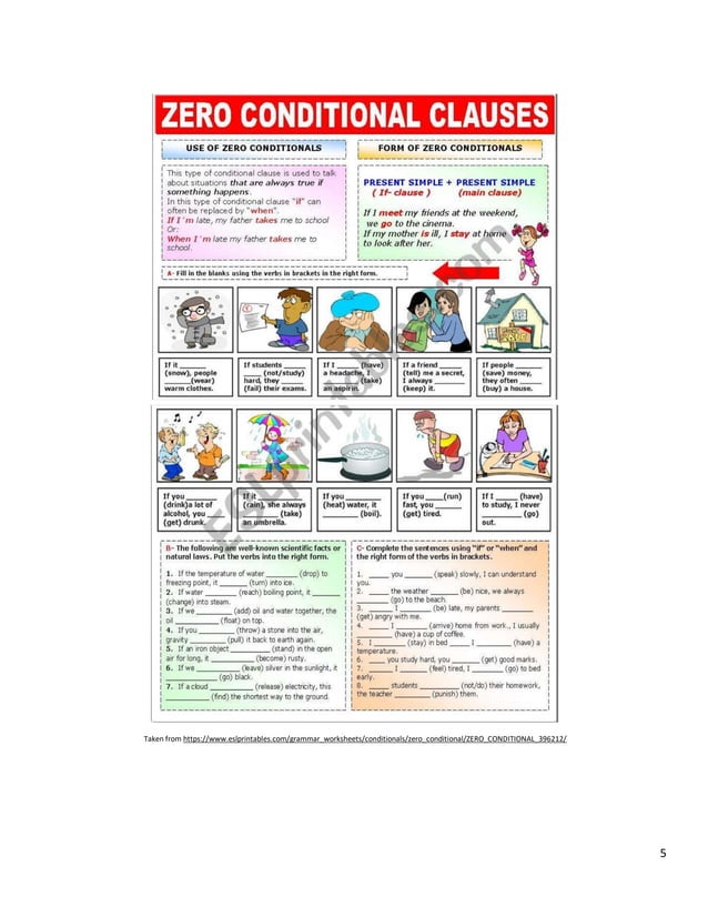 ZERO AND FIRST CONDITIONALS | PDF