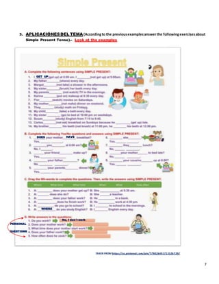 GUIDE SIMPLE PRESENT TENSE | DOCX