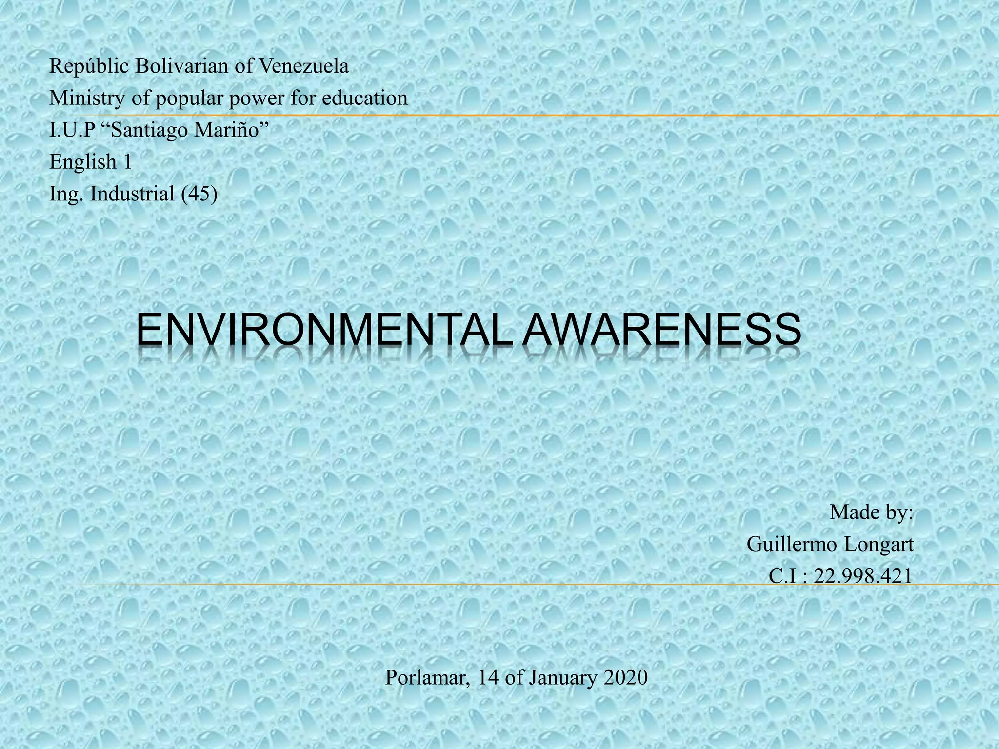 environmental awareness | PDF