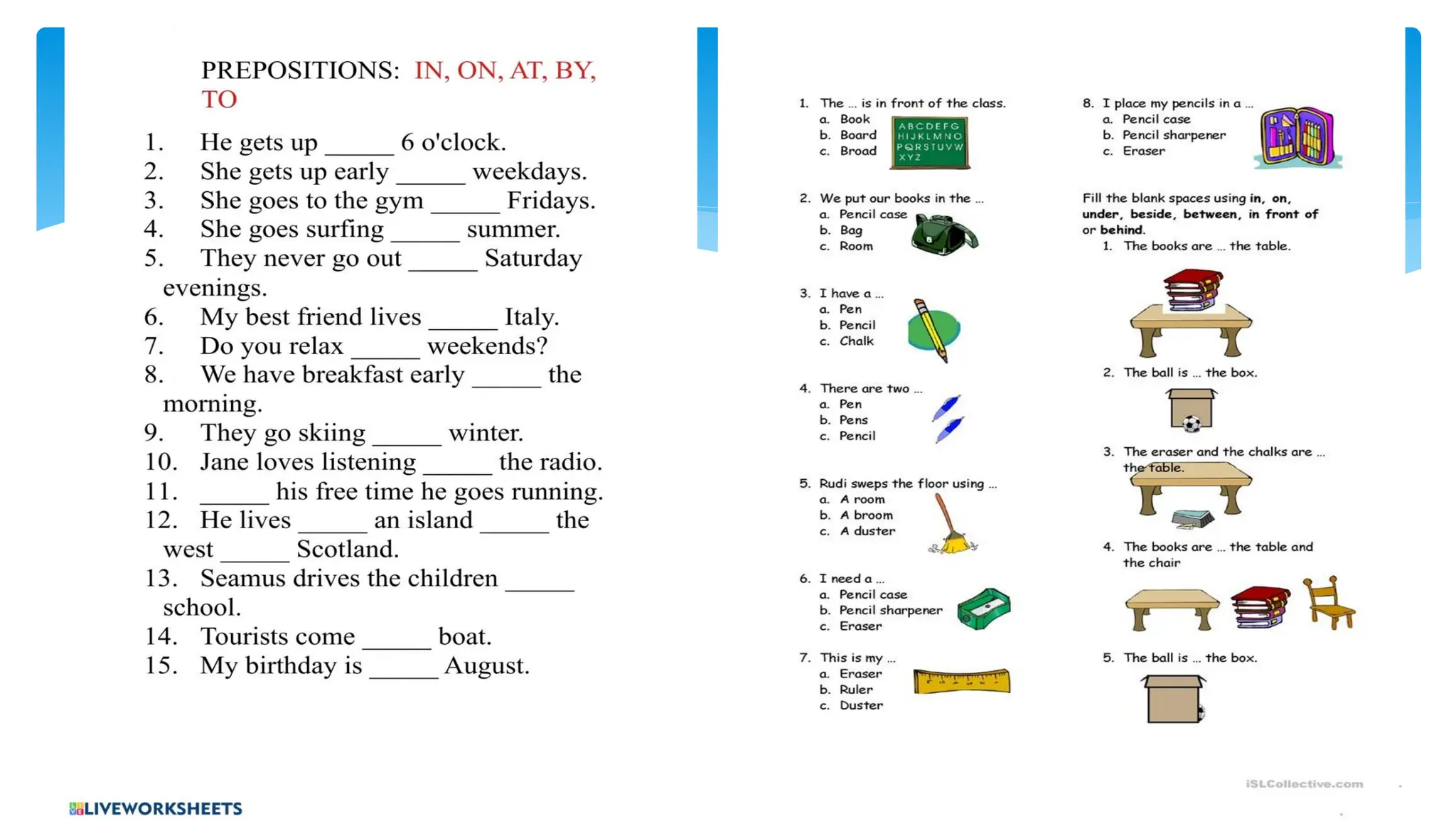 ingles basico Prepositions, Conjunctions, Articles - Indefinite and ...