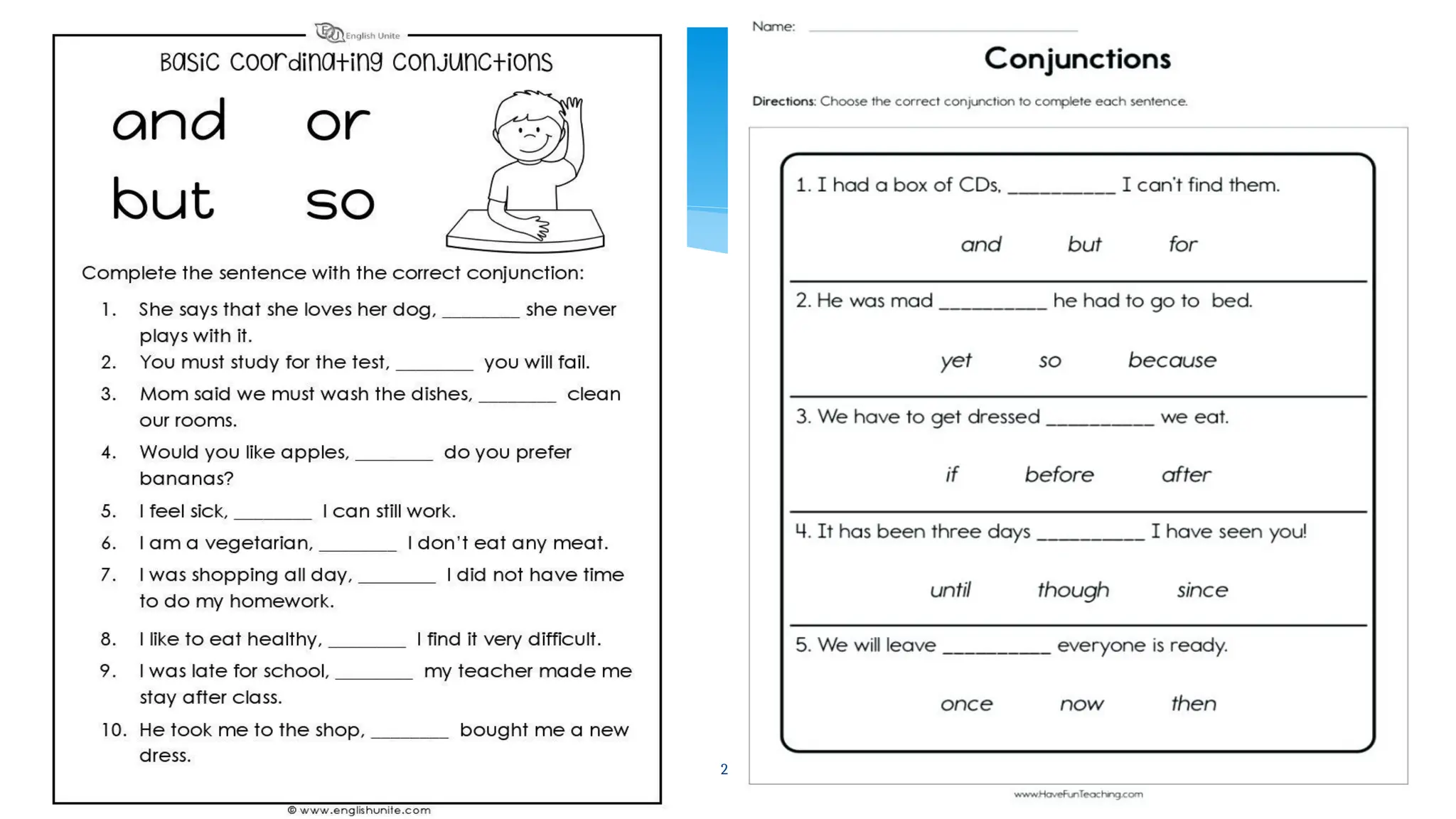 ingles basico Prepositions, Conjunctions, Articles - Indefinite and ...