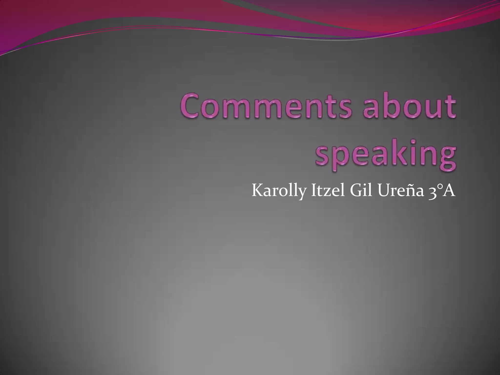 Ingles comentario | PPTX