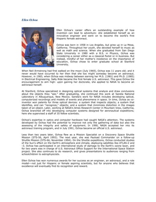 Ingles: Ellen Ochoa | PDF