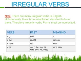 Simple Past-Pasado Simple | PPTX