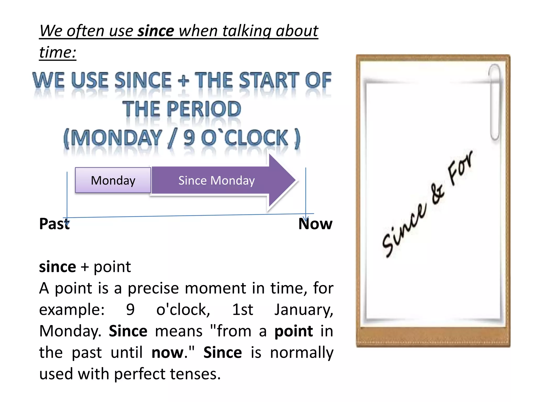 Ingles for and since | PPTX