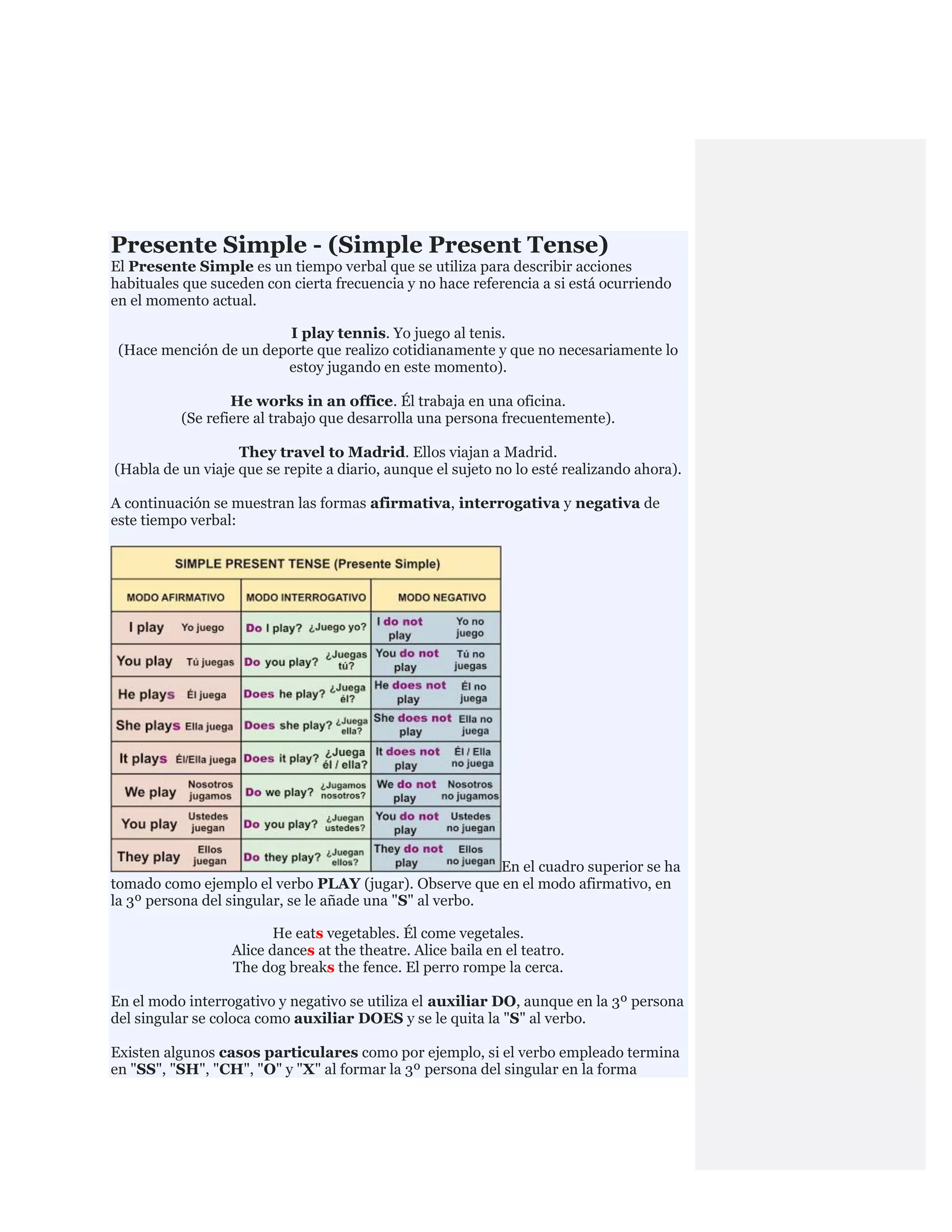 Ingles gramatica | PDF