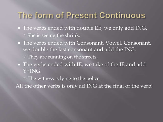 Ingles ipm verb to be, simples e present continuos | PPT