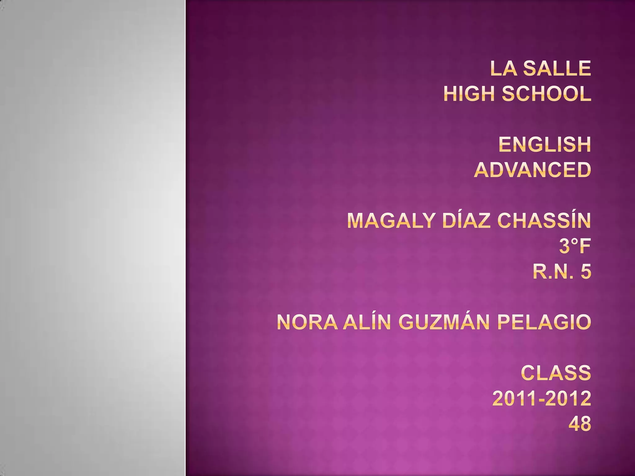 Ingles presentacion | PPT