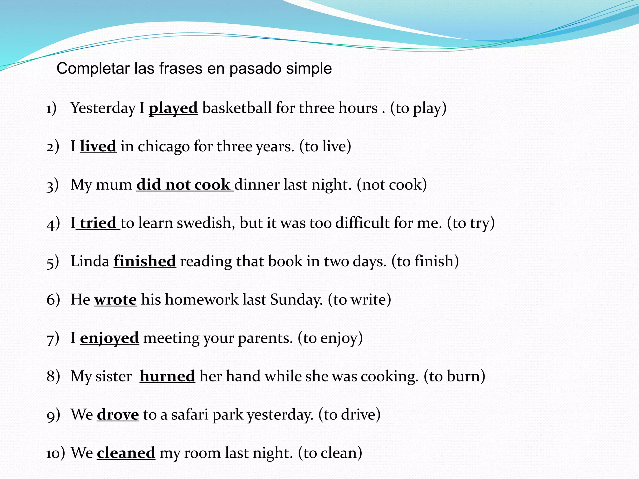 past simple tense | PPTX