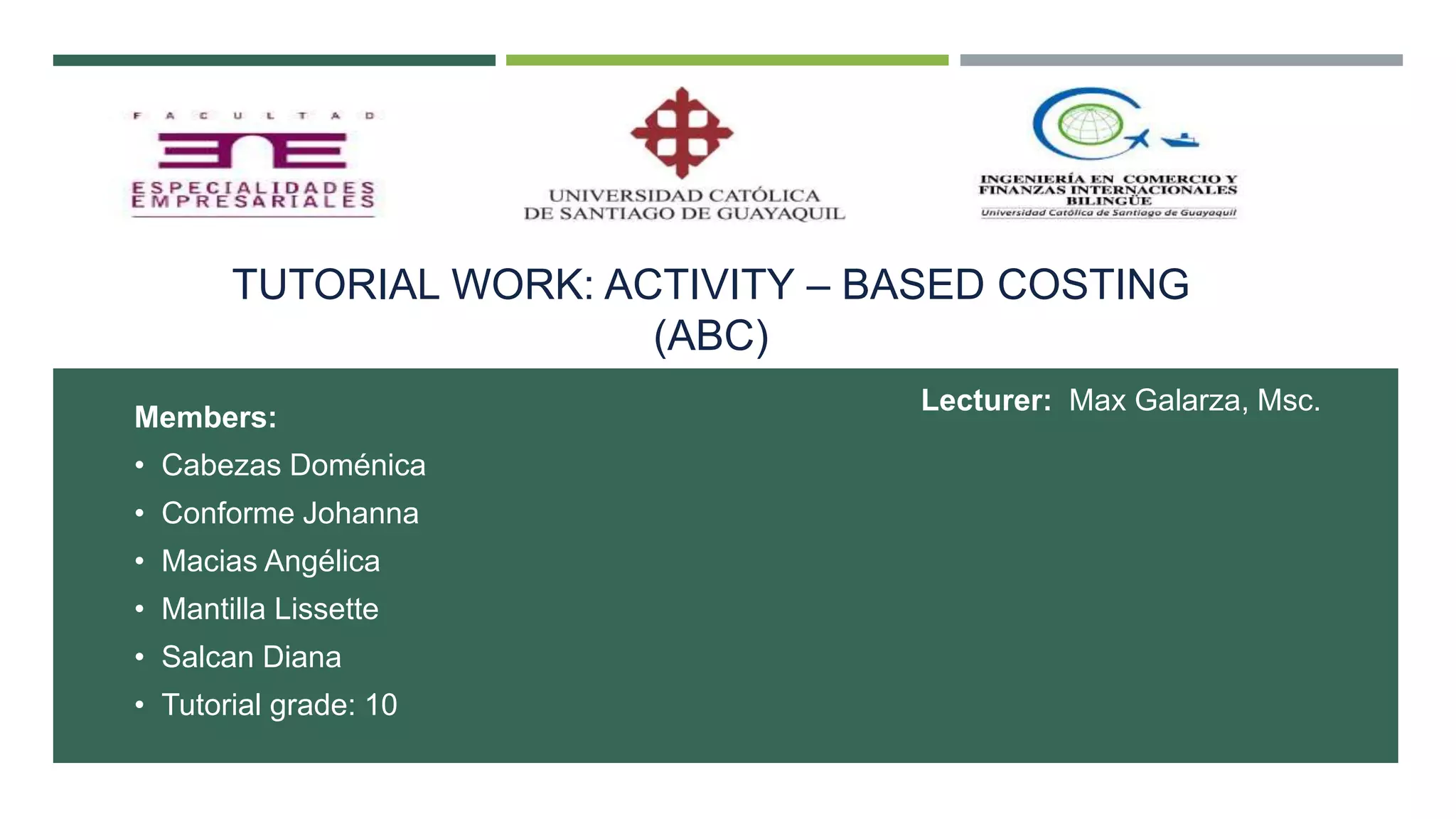 ABC costing tutory work | PPT