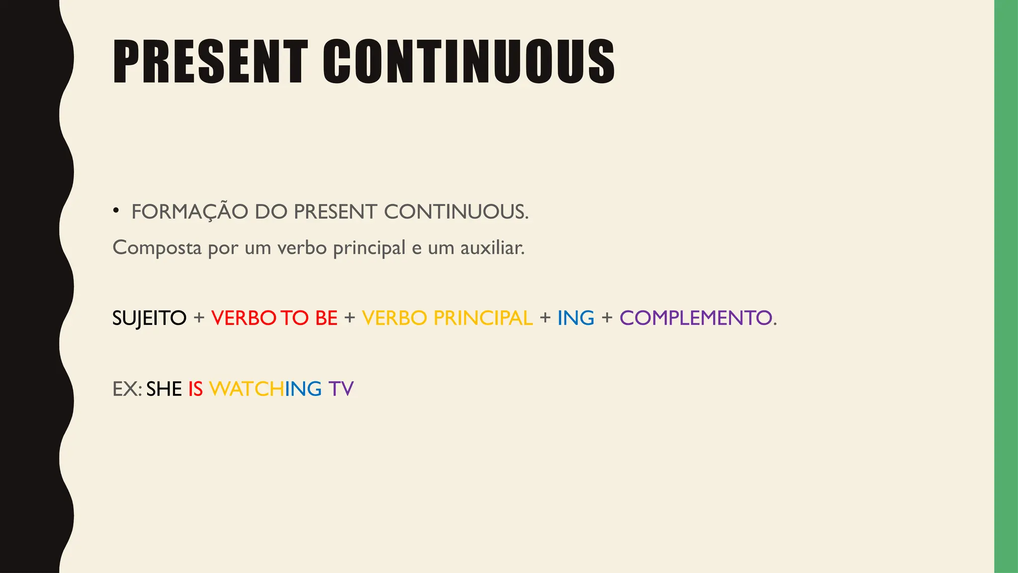 Inglês 1 - Present Continuous, Clothes and Colors | PPT | Free Download