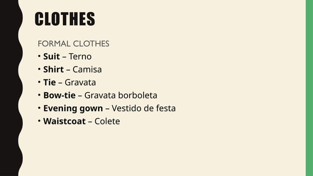 Inglês 1 - Present Continuous, Clothes and Colors | PPT | Free Download