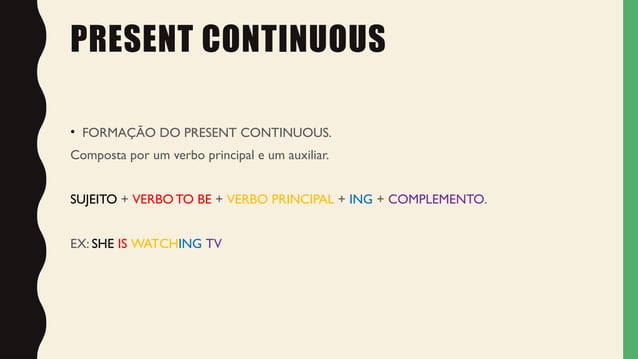 Inglês 1 - Present Continuous, Clothes and Colors | PPT | Free Download