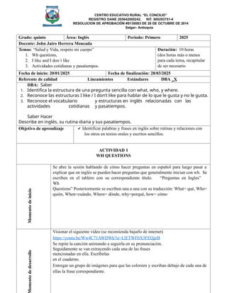 Inglés 5°. Periodo 1 Completo-2025.pptx