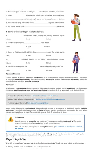 Inglés A2 08 LOS PRONOBRES personales, y demás categorías gramaticales ...