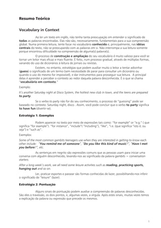 Inglês — vocabulário em contexto | PDF