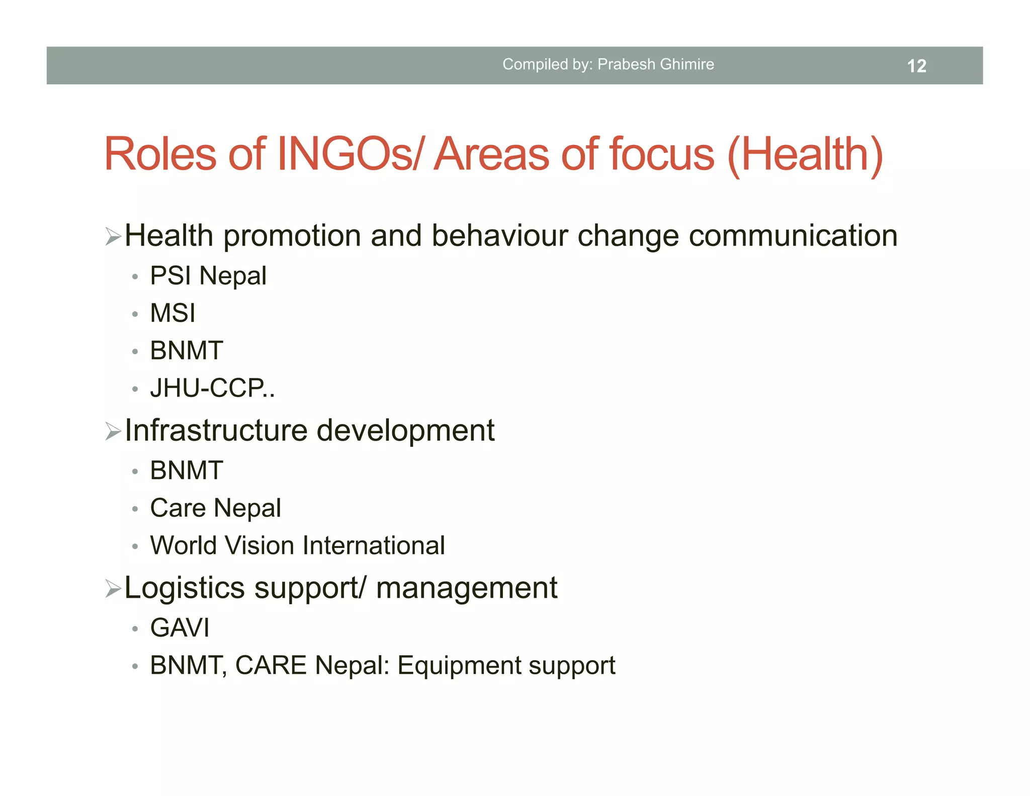 International Non Government Organizations (INGOs) in Nepal | PDF