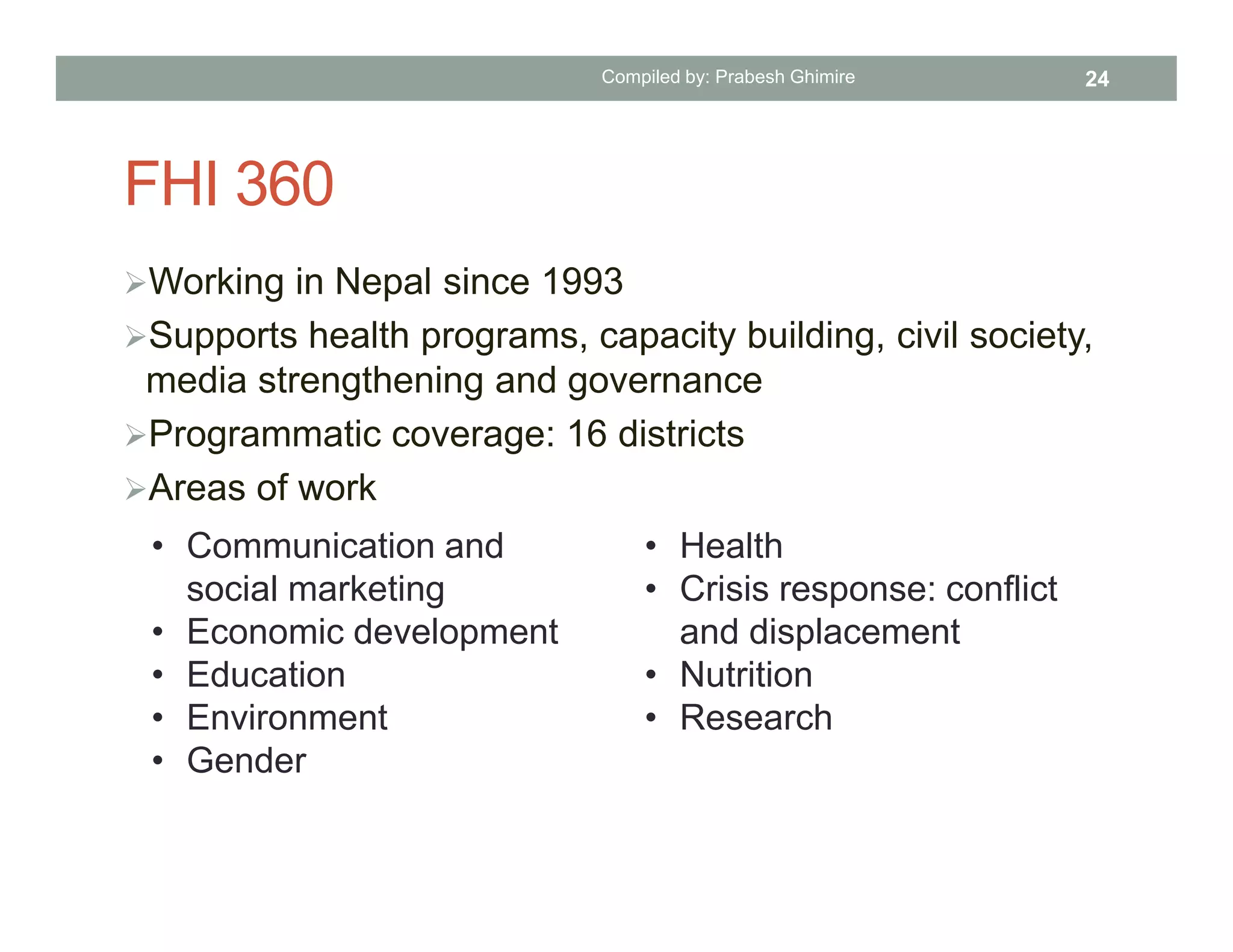 International Non Government Organizations (INGOs) in Nepal | PDF