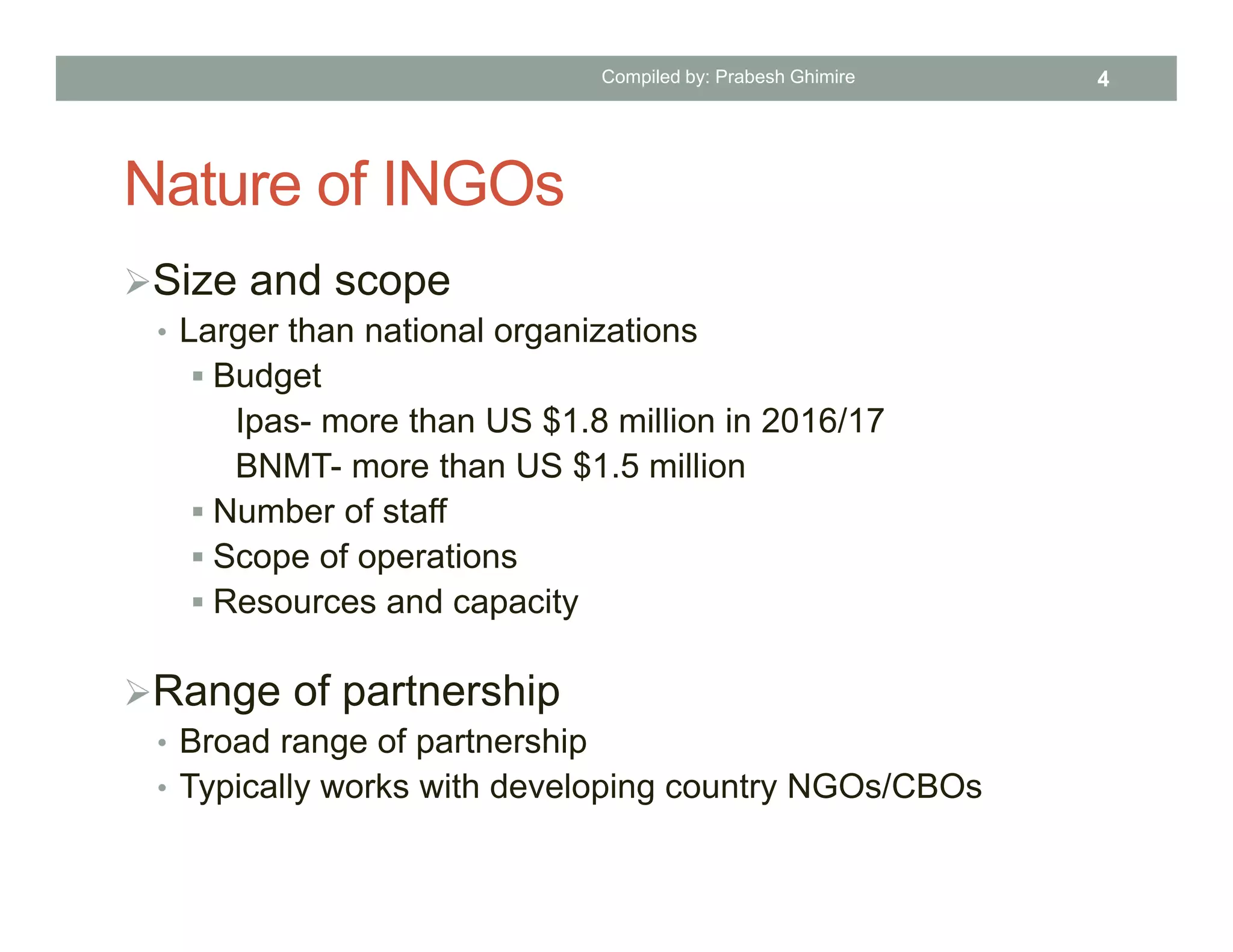 International Non Government Organizations (INGOs) in Nepal | PDF