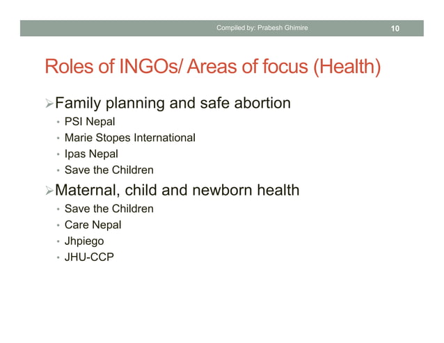 International Non Government Organizations (INGOs) in Nepal | PDF | Non ...