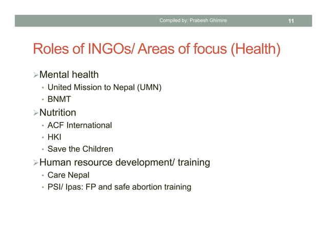 International Non Government Organizations (INGOs) in Nepal | PDF | Non ...