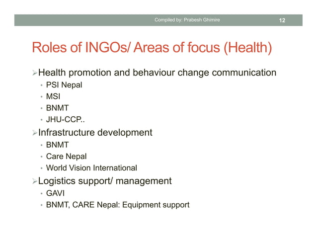 International Non Government Organizations (INGOs) in Nepal | PDF | Non ...