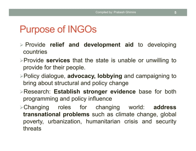 International Non Government Organizations (INGOs) in Nepal | PDF | Non ...