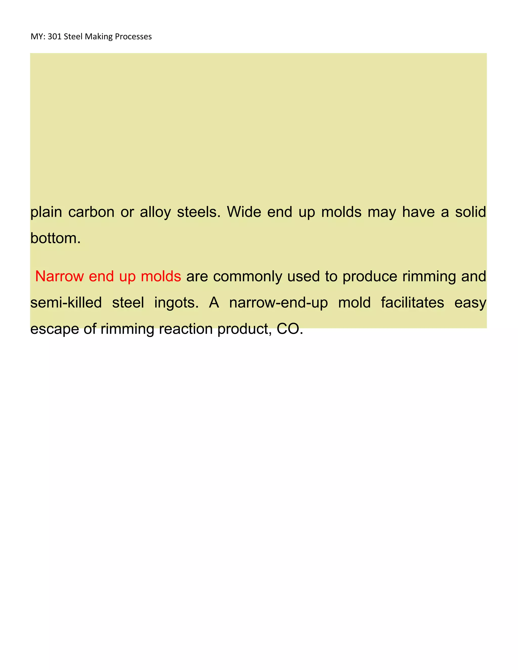 Steel Making: Ingot casting | DOC