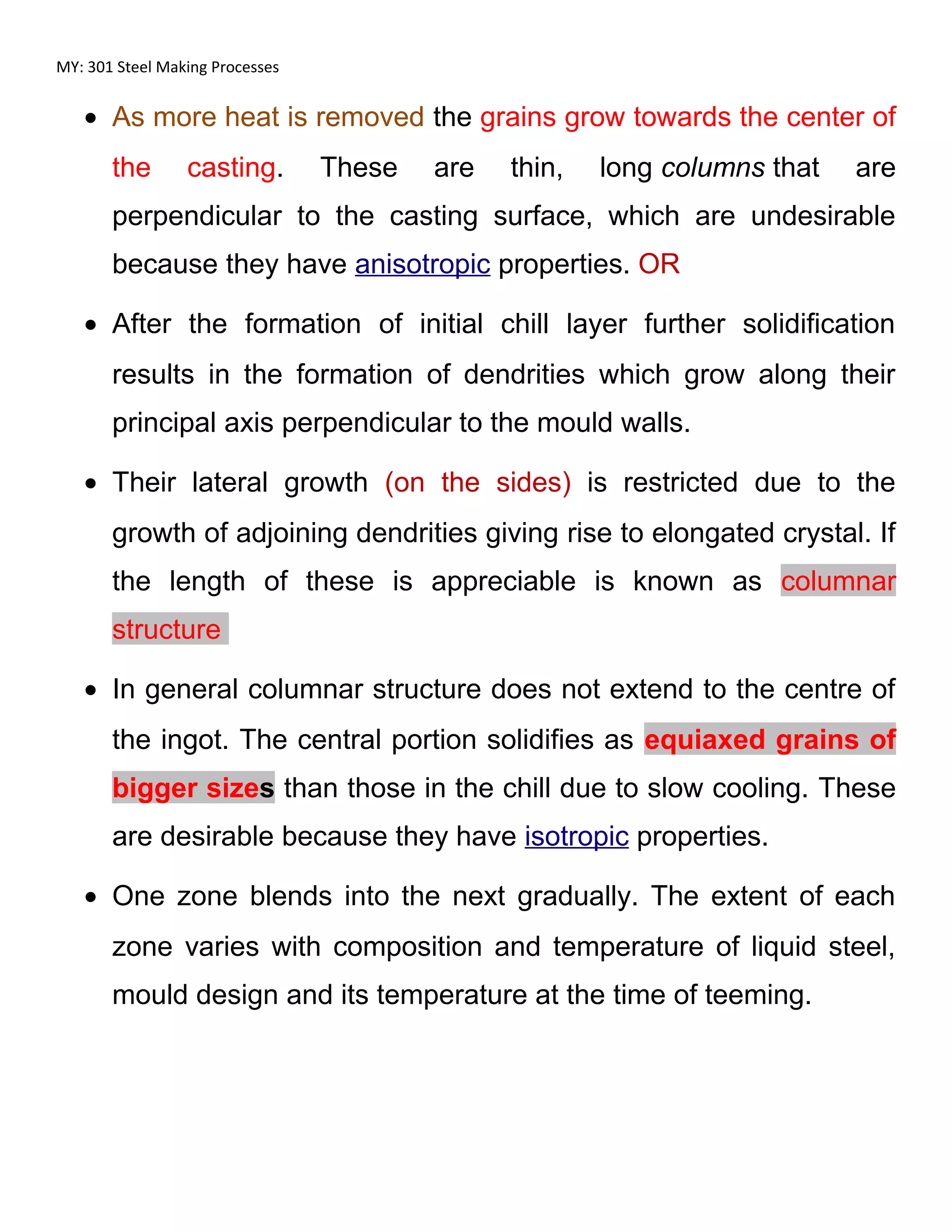 Steel Making: Ingot casting | DOC