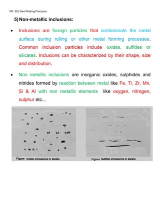 Steel Making: Ingot casting defects | DOC