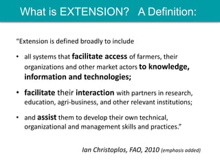 Bringing Agriculture, Nutrition and Extension Together Using a Gender ...