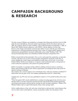 Ingram roblox marketing plan | PDF