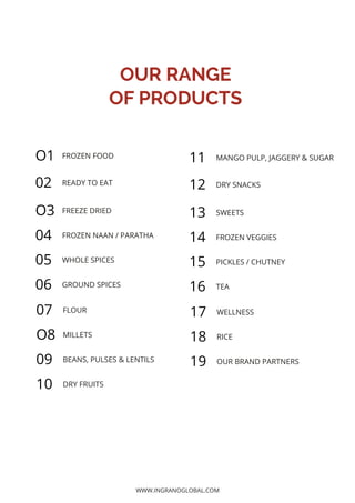 Ingrano offers an expansive range of organic, conventional, frozen, and ...