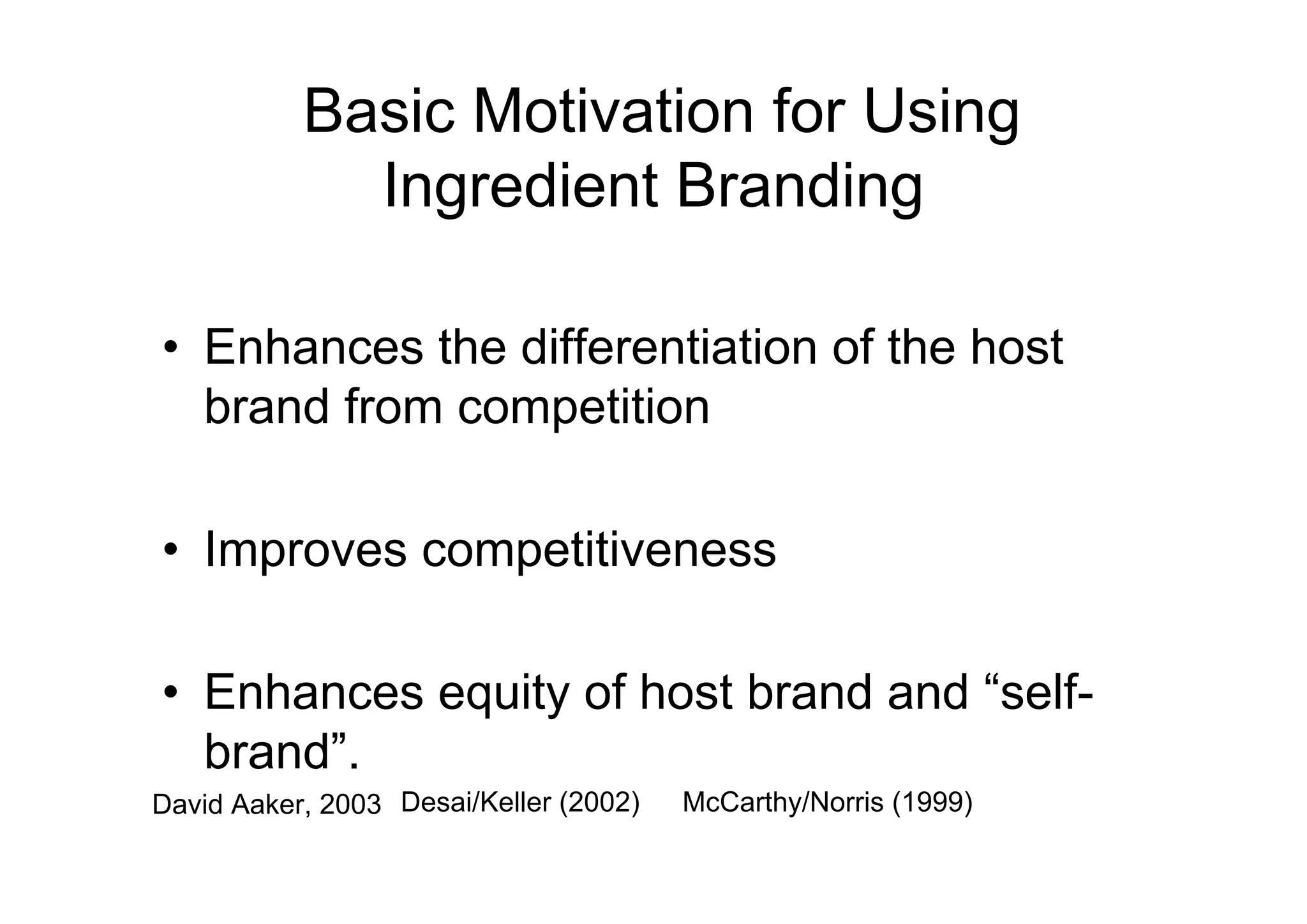 Ingredient Branding | PDF