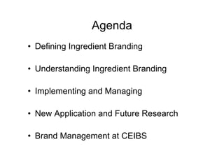 Ingredient Branding | PDF