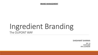 Ingredient branding | PDF