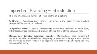 Ingredient branding | PDF